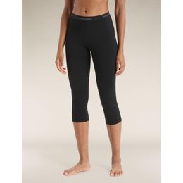 Icebreaker Merino 200 Oasis 3/4 Thermo-Leggings - Frau - Black - Größe XS