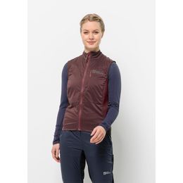 Funktionsweste Jack Wolfskin "MOROBBIA ALPHA VEST W" Gr. XL (46), braun (schwarz, maroon) Damen Westen