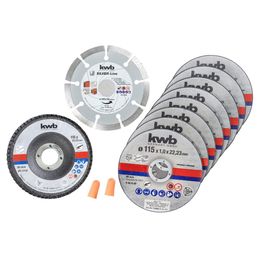 kwb-Trennscheiben-Set, 712041, 115 mm, 10-teilig