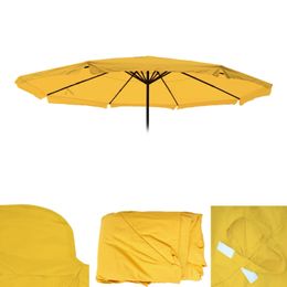 MCW Ersatz-Bezug f&uuml;r Sonnenschirm Capri Pro, Gastronomie Marktschirm mit Volant &Oslash; 5m, Polyester ~ gelb