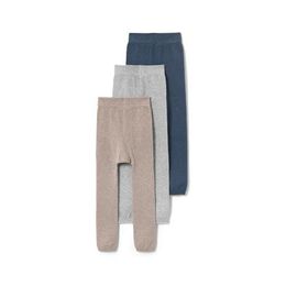 Tchibo 3 Kinder-Strickleggings - Blau/Meliert - Kinder - Gr.: 158/164