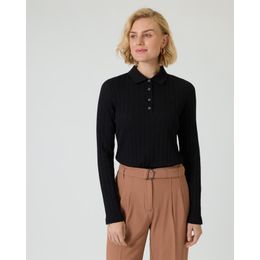 NYLAH by Franzi Knuppe Langarm-Poloshirt mit Stickerei