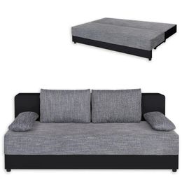 Roller Boxspringsofa - grau-schwarz - Dauerschläfer