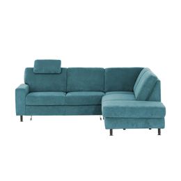 meinSofa Ecksofa Jana ¦ blau ¦ Maße (cm): B: 237 H: 85 T: 235