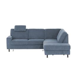 meinSofa Ecksofa Jana ¦ blau ¦ Maße (cm): B: 237 H: 85 T: 235