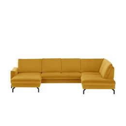 meinSofa Wohnlandschaft Grace ¦ gelb ¦ Maße (cm): B: 332 H: 89 T: 22