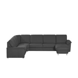 meinSofa Wohnlandschaft Leder Carolin ¦ grau ¦ Maße (cm): B: 330 H: 9