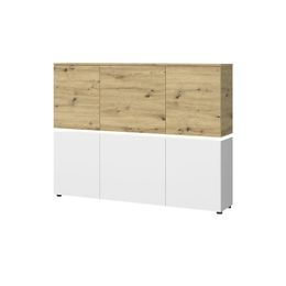 Höffner Highboard Soft-Close Luci ¦ weiß ¦ Maße (cm): B: 166 H: 132 T: 40