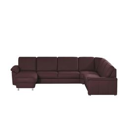 meinSofa Wohnlandschaft Leder Carolin ¦ lila/violett ¦ Maße (cm): B: