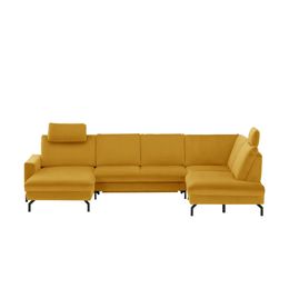 meinSofa Wohnlandschaft Grace ¦ gelb ¦ Maße (cm): B: 332 H: 89 T: 22