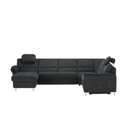 meinSofa Wohnlandschaft Donald ¦ schwarz ¦ Maße (cm): B: 335 H: 89 T