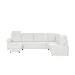 meinSofa Wohnlandschaft Leder Carolin ¦ weiß ¦ Maße (cm): B: 330 H: 9