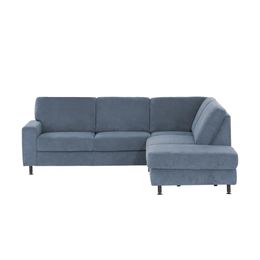 meinSofa Ecksofa Jana ¦ blau ¦ Maße (cm): B: 237 H: 85 T: 235