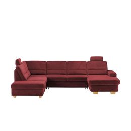 meinSofa Wohnlandschaft aus Mikrofaser Marc ¦ rot ¦ Maße (cm): B: 311