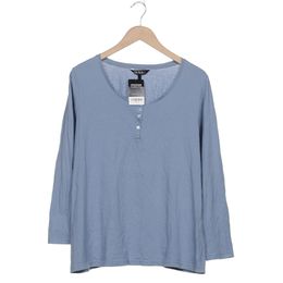 Ulla Popken Damen Langarmshirt, blau, Gr. 46