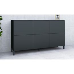 borchardt Möbel Kommode BORCHARDT MÖBEL "Haama" Sideboards Gr. B/H/T: 139 cm x 80 cm x 35 cm, schwarz (schwarz matt) Breite 139 cm