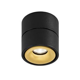 Egger Licht Egger Clippo LED-Deckenspot, schwarz-gold, 3.000K