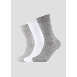 s.Oliver - Langschaftsocken im 3er-Pack, Damen, Beige, Größe 43-46