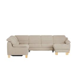 meinSofa Wohnlandschaft aus Mikrofaser Hanna ¦ braun ¦ Maße (cm): B: