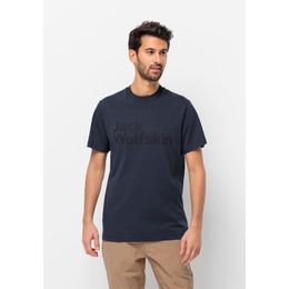 Jack Wolfskin T-Shirt »BRAND T M« night-blue M (50) M (50) Leichtes T-Shirt aus Bio-Baumwolle