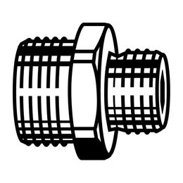 IMI Heimeier Anschlussverschraubung Messing vernickelt, R 1/2 x G 3/4 AG, Länge 26mm 1321-12.083