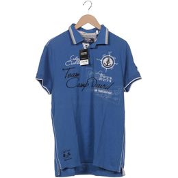 CAMP DAVID Herren Poloshirt, blau, Gr. 54