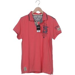 CAMP DAVID Herren Poloshirt, pink, Gr. 52