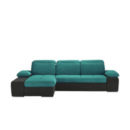 switch Ecksofa Avilla ¦ türkis/petrol ¦ Maße (cm): B: 285 H: 86 T: 1