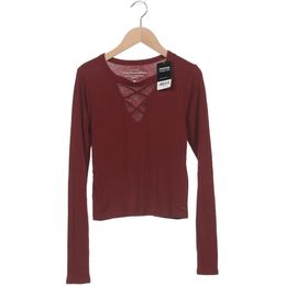 Hollister Damen Langarmshirt, bordeaux, Gr. 36