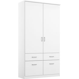 Kleiderschrank Rauch "Kleiderschrank Schrank Garderobe deckenhoher BREMEN" Schränke Gr. B/H/T: 91 cm x 199 cm x 58 cm, ohne Spiegel, 2 St., weiß in vielen Farben und Ausführungen MADE IN GERMANY