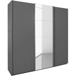 Schwebetürenschrank Rauch "Kleiderschrank Schrank Garderobe Wäscheschrank BESTSELLER KEPAN" Schränke Gr. B/H/T: 203 cm x 210 cm x 62 cm, 3 St., grau (graumetallic) inkl. Schubladen-Einsatz und extra Einlegeböden MADE IN GERMANY