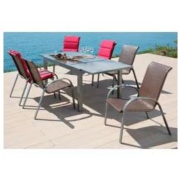 Garten-Essgruppe Merxx "Côte d ́Azur" Sitzmöbel-Sets grau