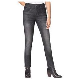 WITT Röhrenjeans INSPIRATIONEN Gr. 20, Kurzgrößen, schwarz (schwarz, denim) Damen Jeans