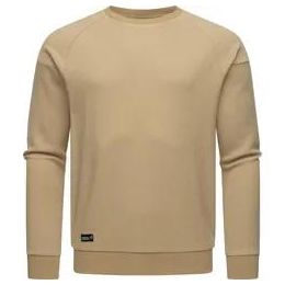 Sweatshirt Ragwear "Doren" Gr. 4XL (60), beige (sand) Herren Sweatshirts Strukturierter Basic Pullover