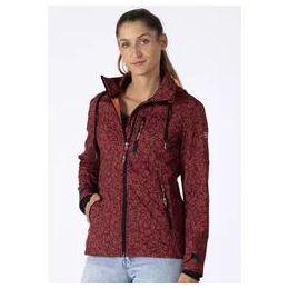 Softshelljacke DEPROC ACTIVE "SUN PEAK II WOMEN" Gr. 36 (S), rot Damen Jacken mit abnehmbarer Kapuze