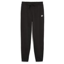 Sporthose Puma "DOWNTOWN Jogginghose Jungen" Gr. 128, Normalgrößen, schwarz (black) Kinder Hosen