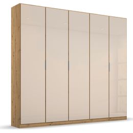 Drehtürenschrank Rauch "Kleiderschrank Schrank Garderobe KOLUNA mit hochwertiger Glasfront" Schränke Gr. B/H/T: 226 cm x 229 cm x 54 cm, 5 St., beige (eiche artisan, glas champagner) inkl. 2 Innenschubladen sowie extra Einlegeböden MADE IN GERMANY