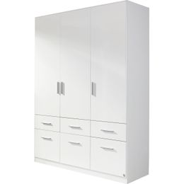 Drehtürenschrank Rauch "Celle" Schränke Gr. B/H/T: 136 cm x 210 cm x 54 cm, mit Schubkästen, 3 St., weiß (weiß, hochglanz weiß) in vielen verschiedenen Ausführungen