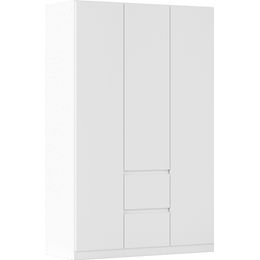 Drehtürenschrank Rauch "Kleiderschrank Schrank Garderobe Garderobenschrank MAINZ" Schränke Gr. B/H/T: 136 cm x 210 cm x 54 cm, 3 St., weiß (alpinweiß) grifflose Front, Außentüren mit Push-to-Open Funktion MADE IN GERMANY