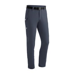 Funktionshose Maier Sports "Naturno slim" Gr. 25, Kurzgrößen, blau (graublau) Herren Hosen Wanderhose, elastische Trekking-Hose, 4 Taschen, Slim Fit