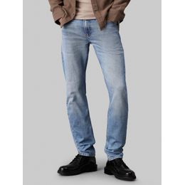 Slim-fit-Jeans Calvin Klein Jeans "SLIM TAPER" Gr. 33, Länge 30, blau (denim light) Herren Jeans im 5-Pocket-Style