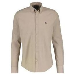 Langarmhemd Lerros "Lerros Oxfordhemd mit Stretchanteil und Button-down-Kragen" Gr. XL, Normalgrößen, beige (bold camel) Herren Hemden