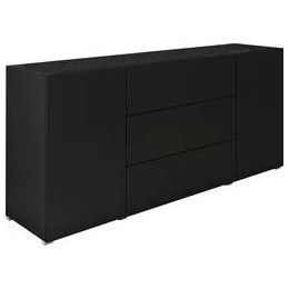 Sideboard Inosign "BERLIN" Sideboards Gr. B/H/T: 150cm x 66,3cm x 39,0cm, 3 St., schwarz (graphitschwarz) Moderne grifflose Kommode Breite 150 cm, 4 Schubkästen 2 Türen