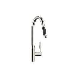 Dornbracht Spültisch-Einhebelmischer 33870895-06 herausziehbar, mit Brausefunktion, Ausladung 240 mm, platin matt