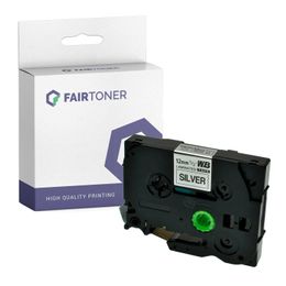 FairToner Kompatibel für Brother TZE-931 Schriftband 12mm/8m Schwarz auf Silber