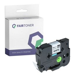 FairToner Kompatibel für Brother P-Touch 1005 BTS (TZE-SE4) Schriftband 18mm/8m Schwarz auf Weiss