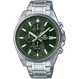 Chronograph CASIO EDIFICE "EFV-610D-3CVUEF" Armbanduhren silberfarben Herren Quarzuhr, Armbanduhr, Herrenuhr, Stoppfunktion, bis 10 bar wasserdicht