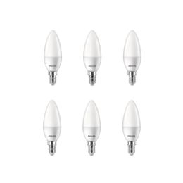 Philips LED-Lampe Kerte 4.9W/827 (40W) 6-pack E14