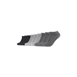 Camano Herren Sneakersocken "Sneakersocken 9er Pack", Gr. 39, grau, 80% Baumwolle, 17% Polyamid, 3% Elasthan, uni, Socken