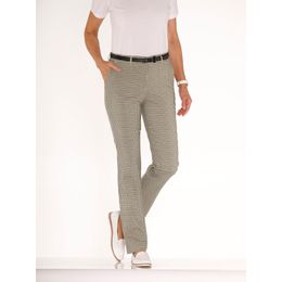 Webhose Casual Looks Gr. 22, Kurzgrößen, braun (camel, schwarz, kariert) Damen Hosen